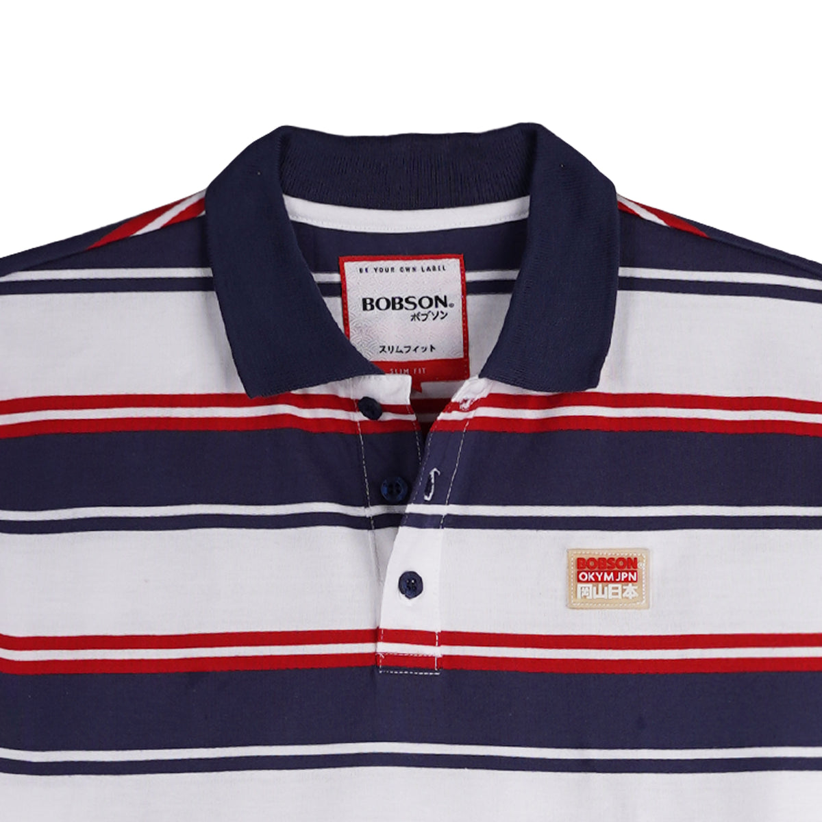 Bobson Japanese Men's Basic Striped Collared shirt for Men Trendy fash – Bobson ボブソン