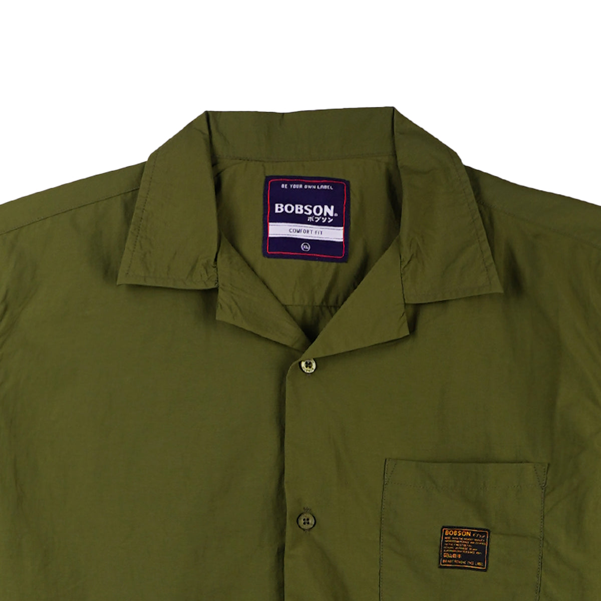 Bobson Japanese Men's Basic Woven Shirt Boxy Fit 159614 (Fatigue) – Bobson ボブソン