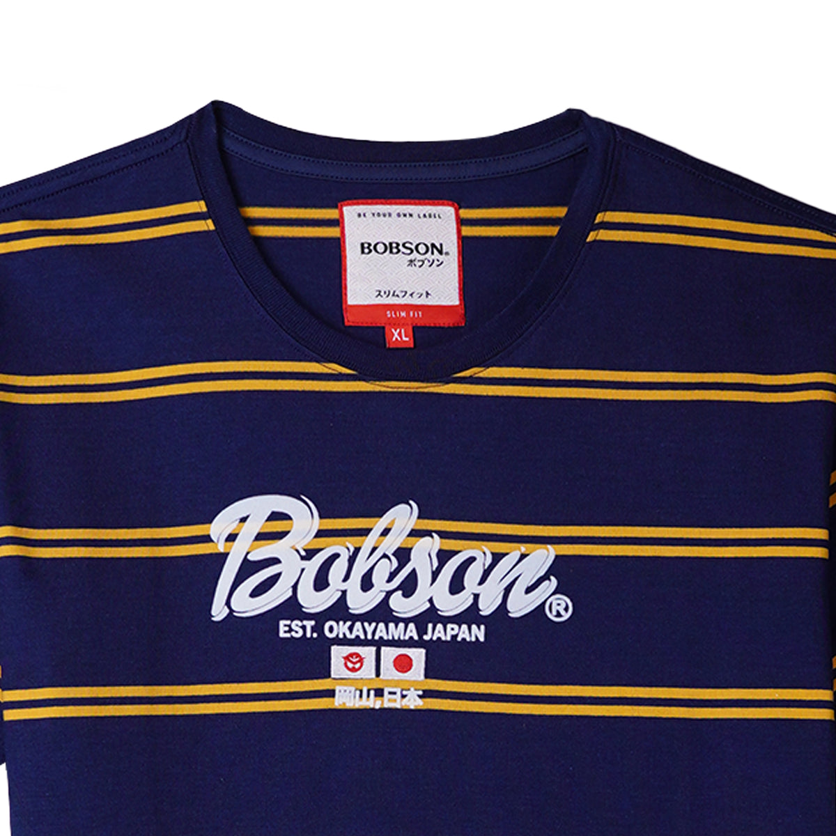 Bobson Japanese Men's Basic Tees Slim Fit 167346 (Poseidon) – Bobson ボブソン