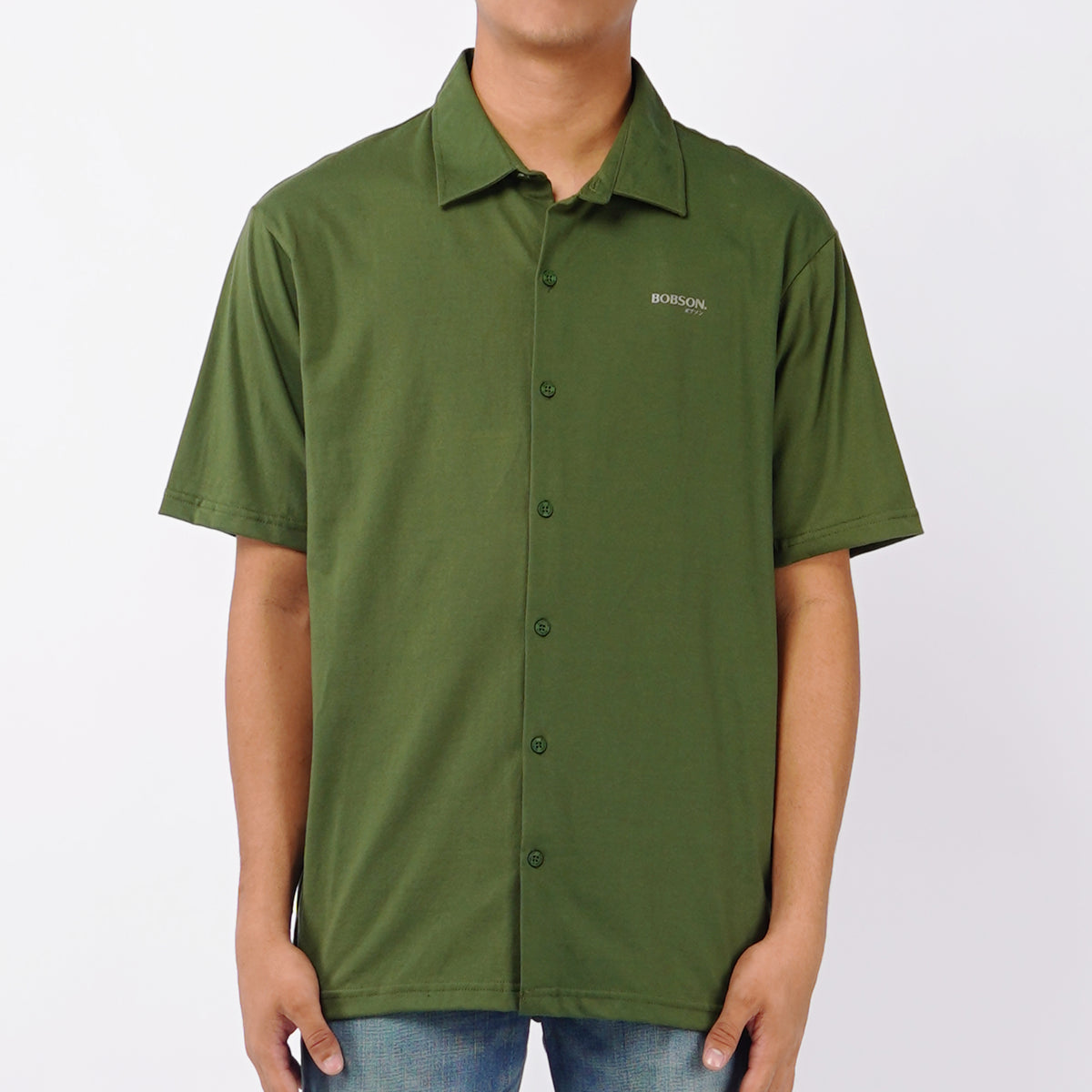 Bobson Japanese Men's Basic Woven Button Down Shirt Regular Fit 141981 ...