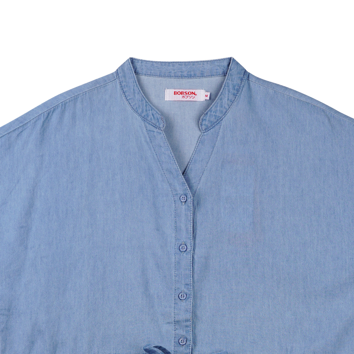 Bobson Japanese Ladies Basic Woven Shirt Loose Fit 163157 (Light Shade ...