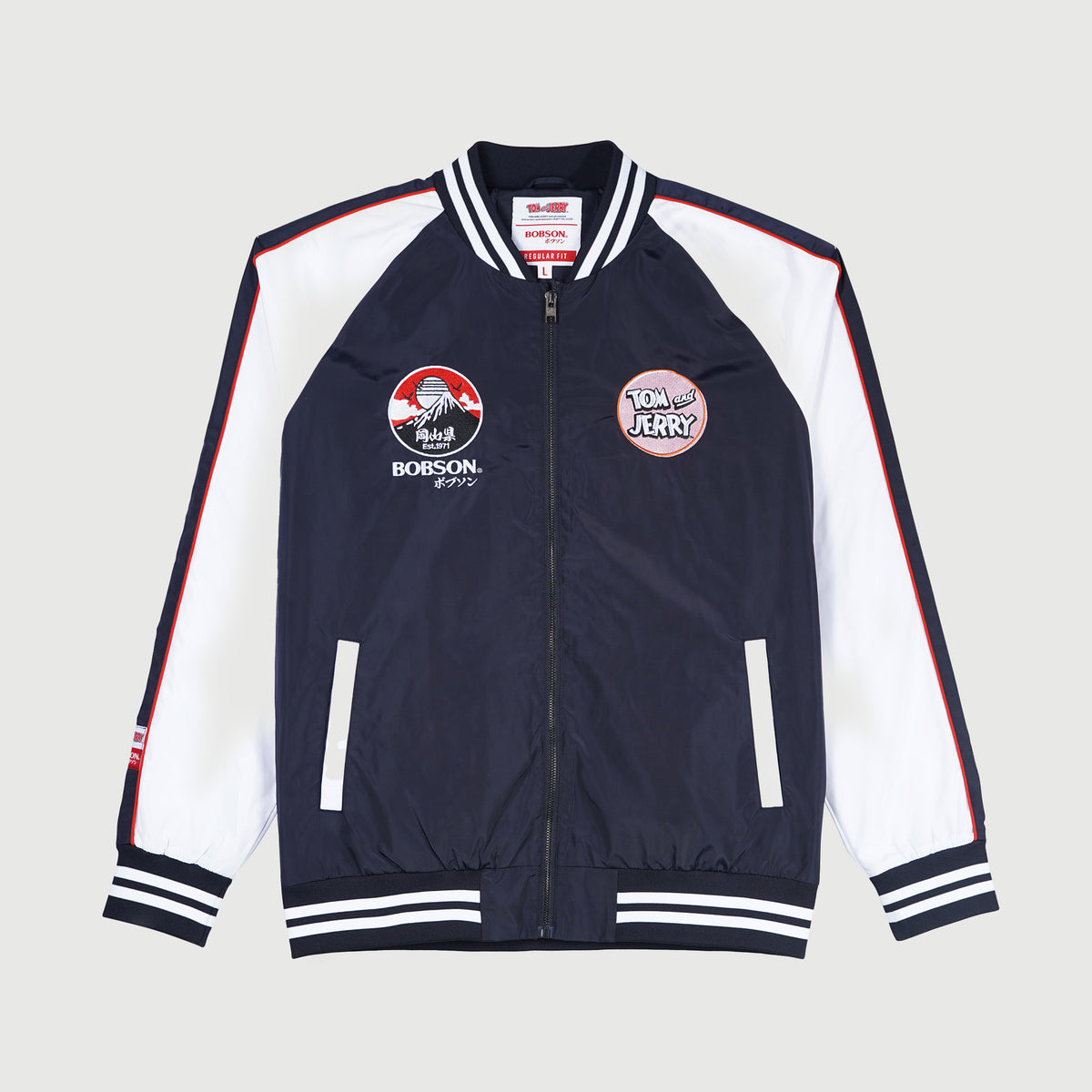 Bobson Japanese X Tom and Jerry Men's Bomber Jacket with Back Print Tr ...